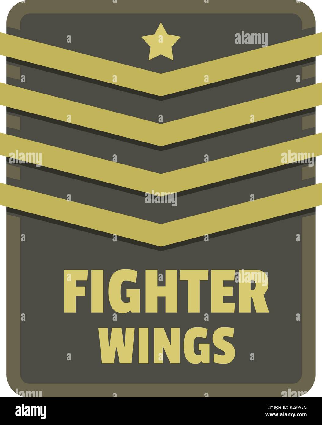 Fighter wings icon logo. Flat illustration of fighter wings vector icon ...