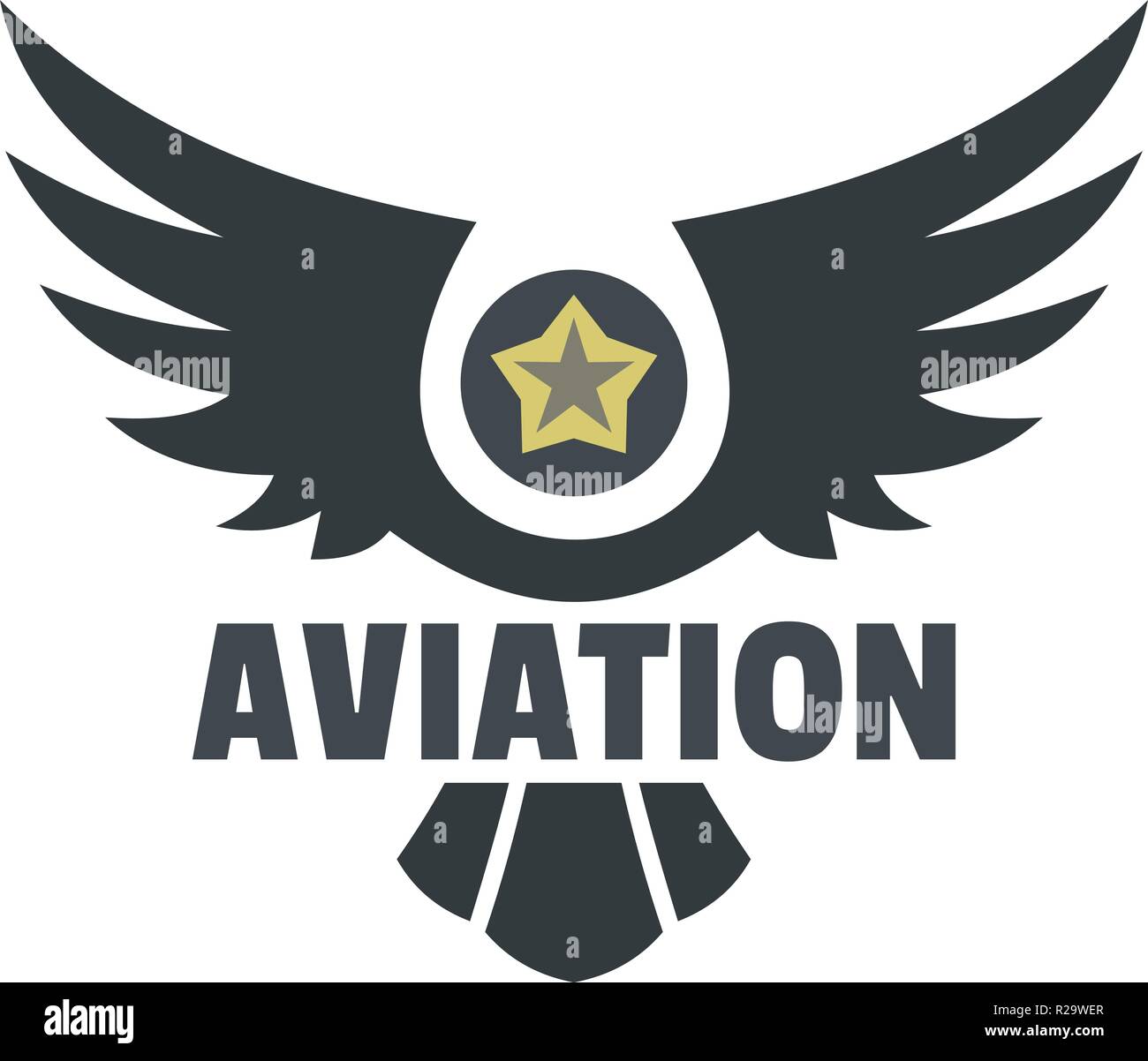 Aviation icon logo. Flat illustration of aviation vector icon logo for ...