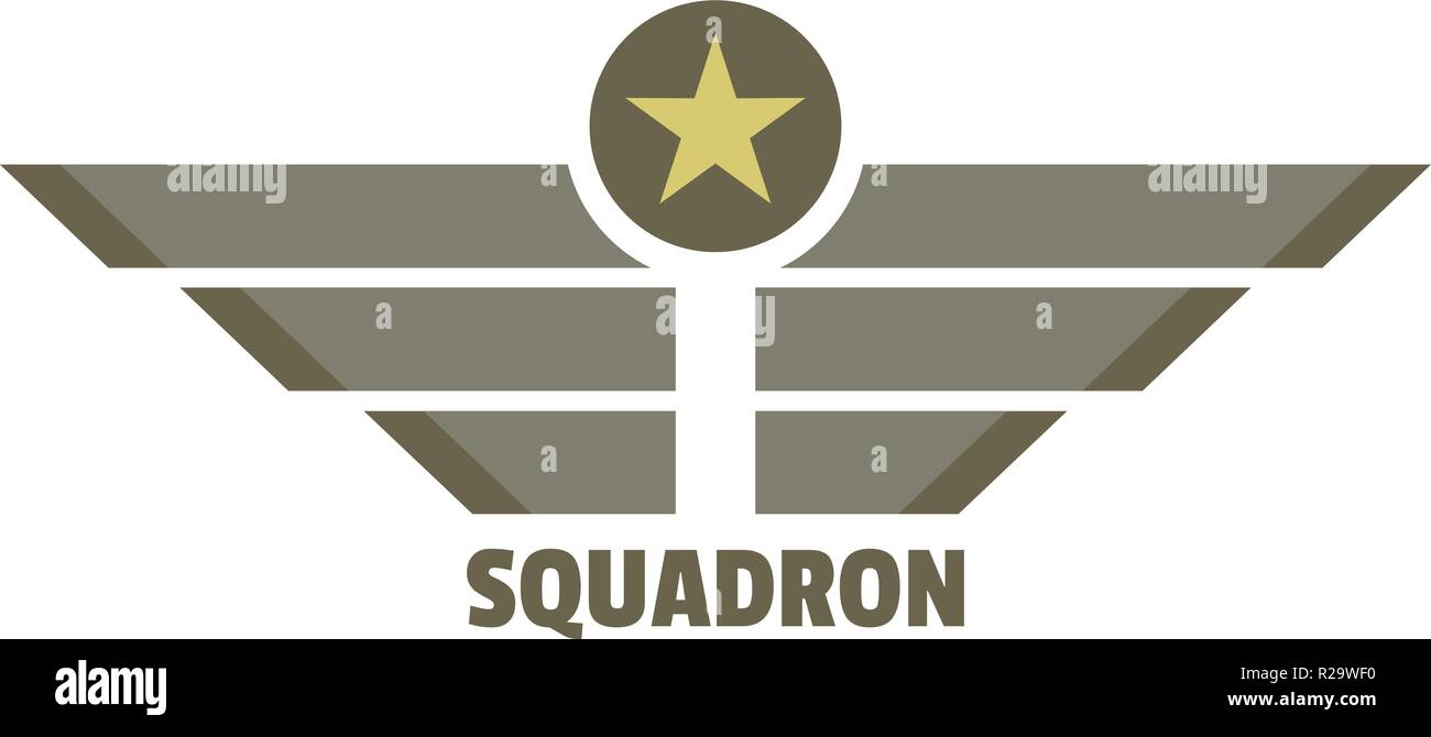 Squadron icon logo. Flat illustration of squadron vector icon logo for ...