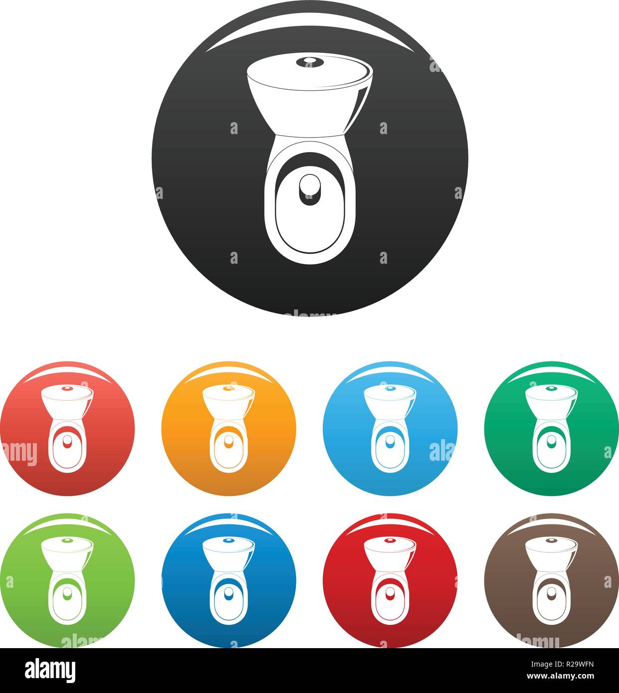 Wc icon. Simple illustration of wc vector icons set color isolated on ...