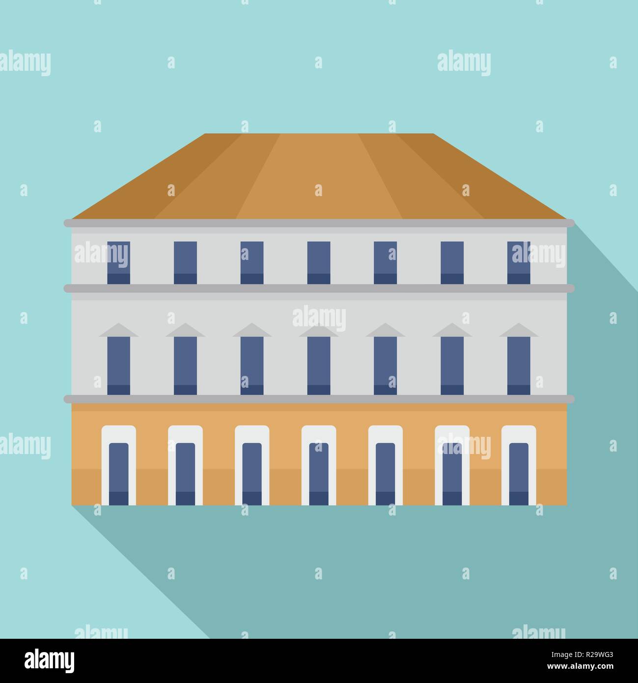 Milan building icon. Flat illustration of milan building vector icon ...