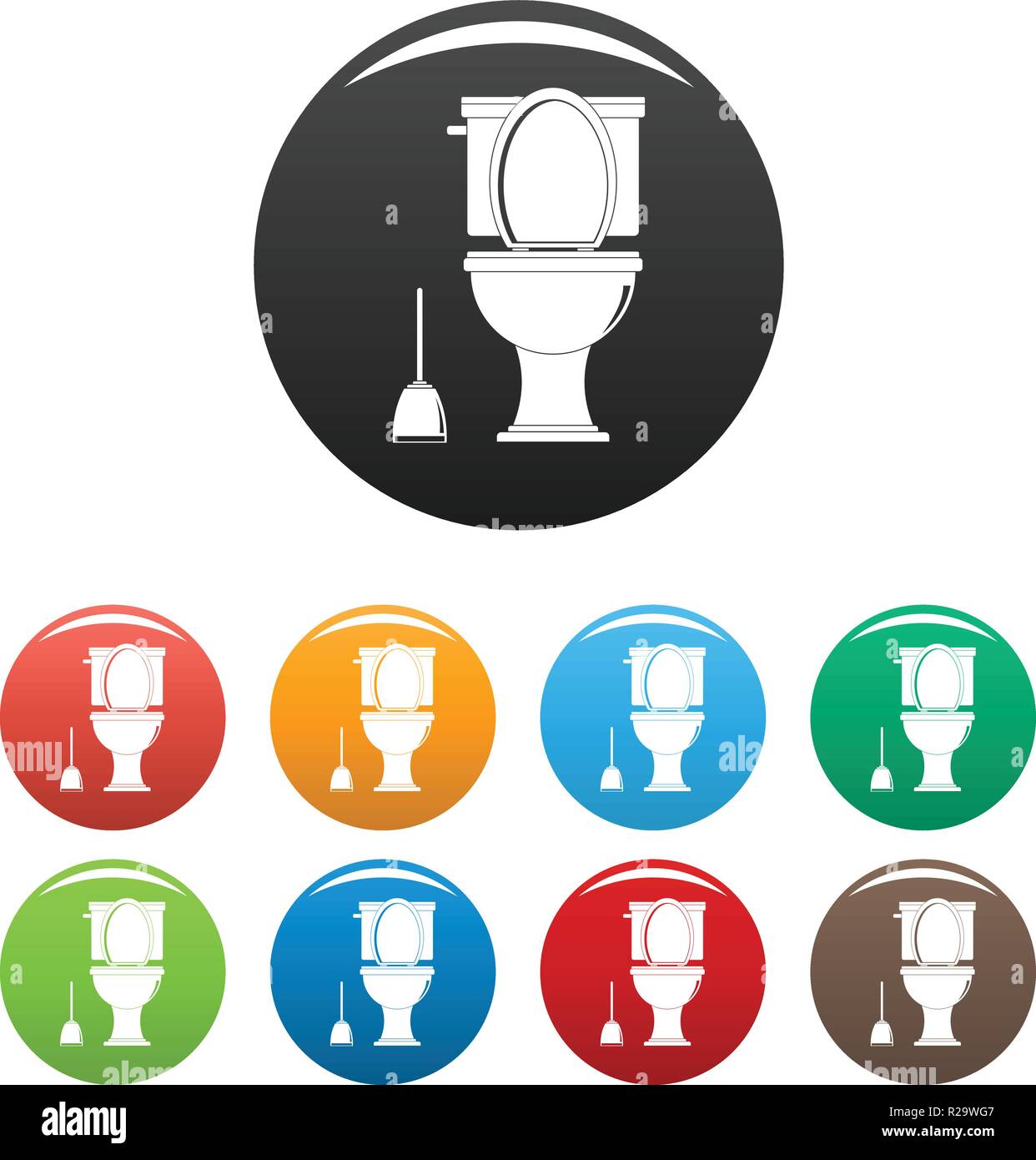 Comfort toilet icon. Simple illustration of comfort toilet vector icons ...