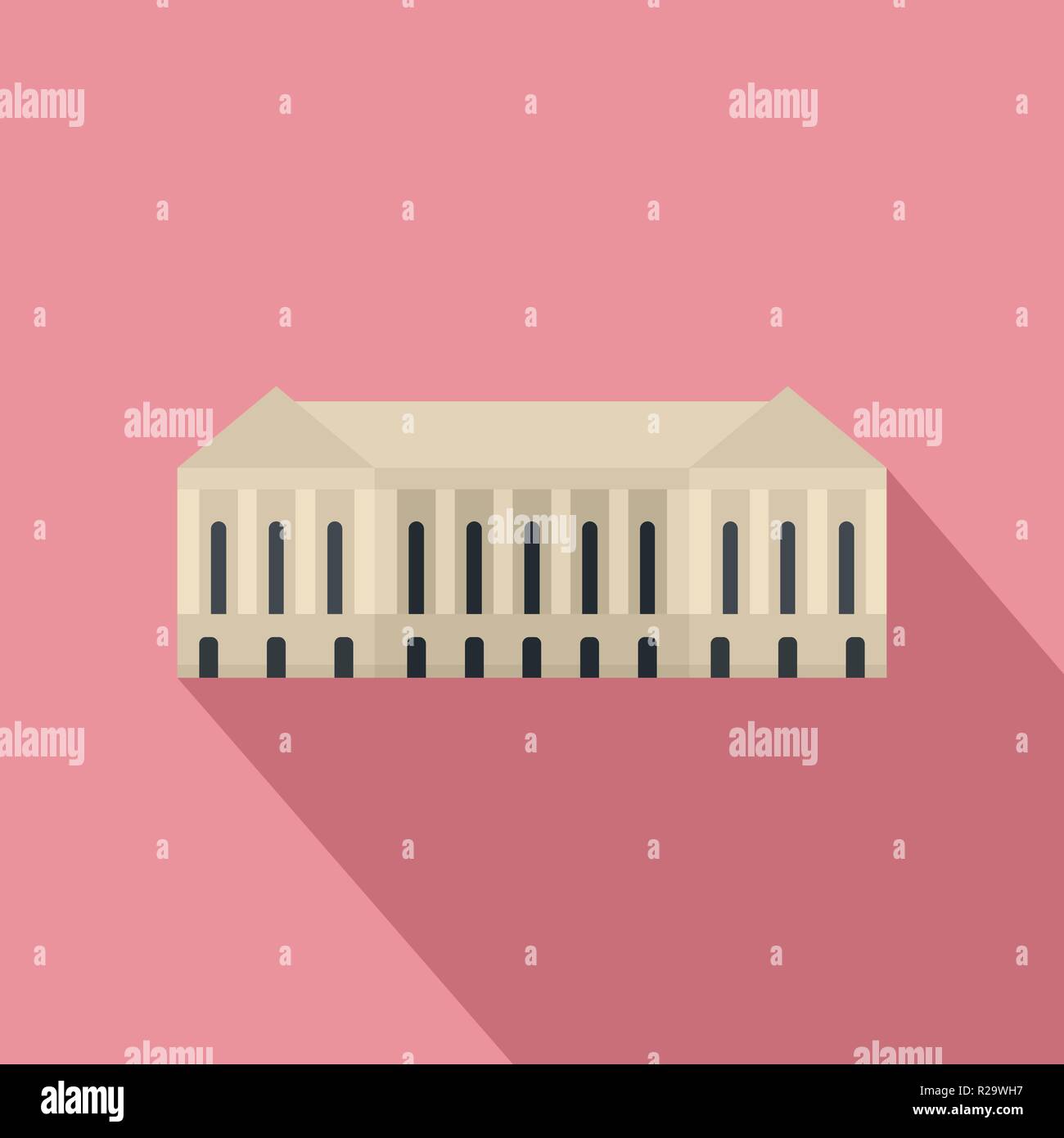 Parliament building icon. Flat illustration of parliament building ...