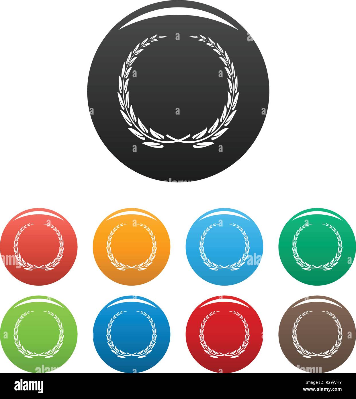 Glory wreath icon. Simple illustration of glory wreath vector icons set ...
