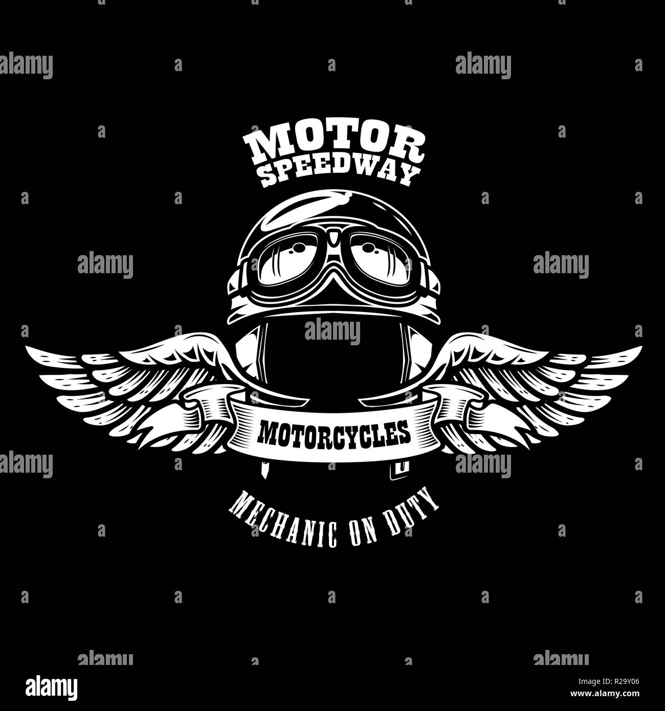 Winged helmet sign Black and White Stock Photos & Images - Alamy