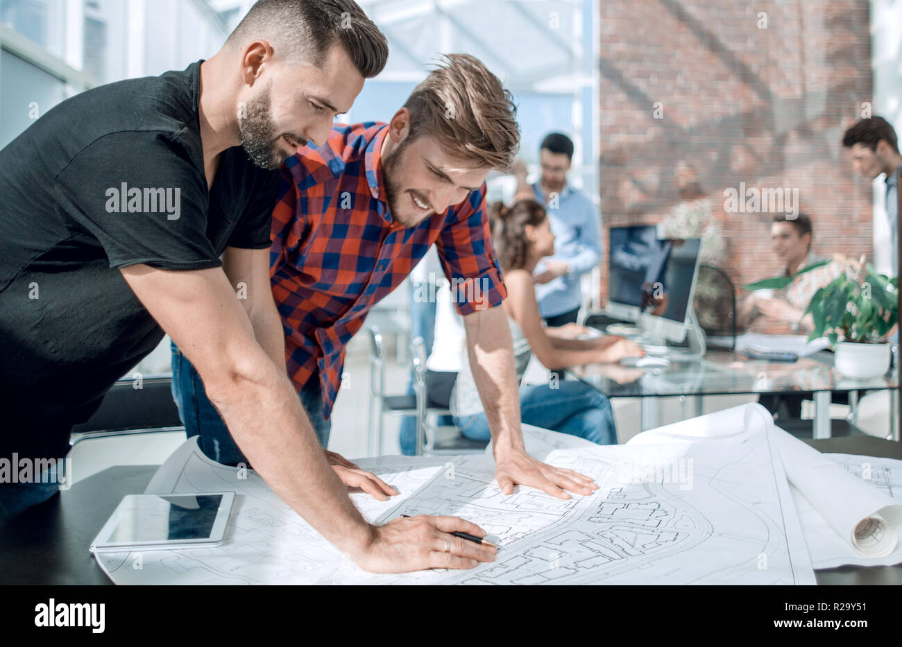 creative team works in the project office Stock Photo - Alamy