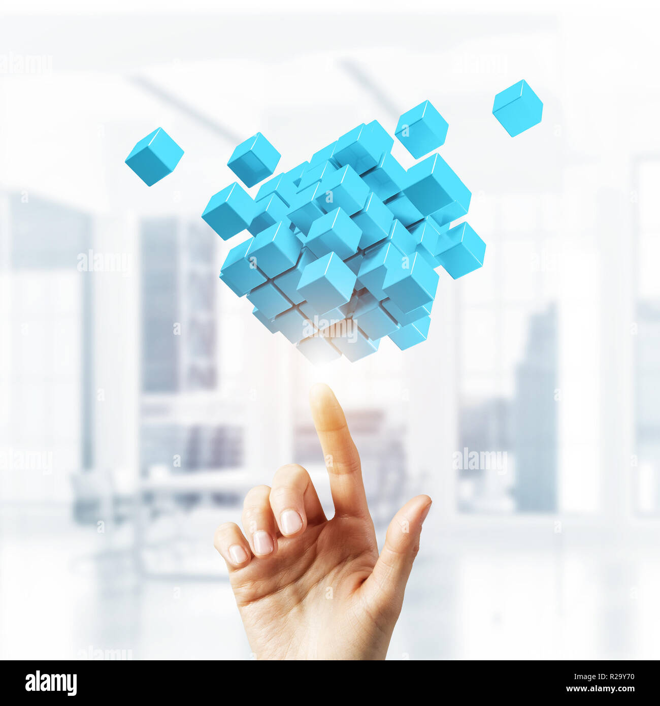 Concept of technology integration and innovation presented by cu Stock ...