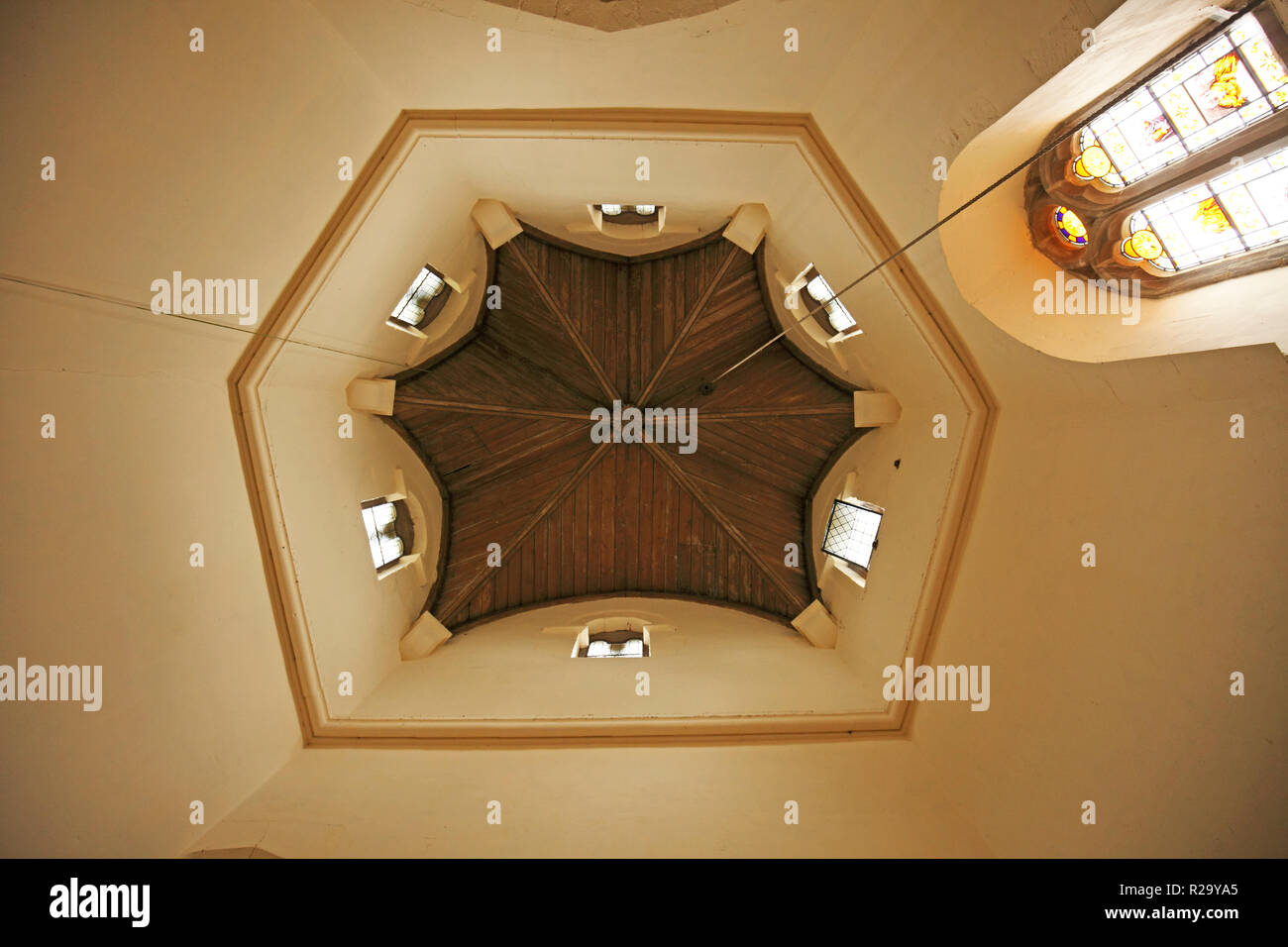 St Nicholas of Myra, Ozleworth. Church with the only hexagonal tower in ...