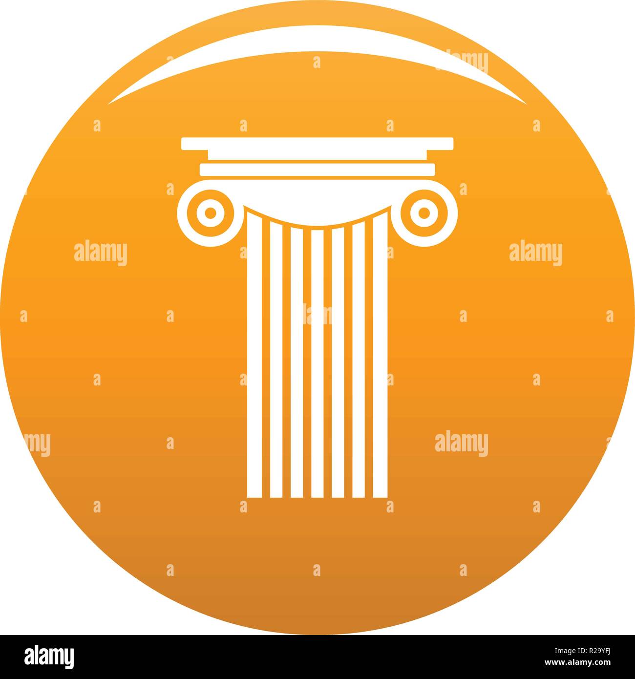 Reinforced concrete column icon. Simple illustration of reinforced ...