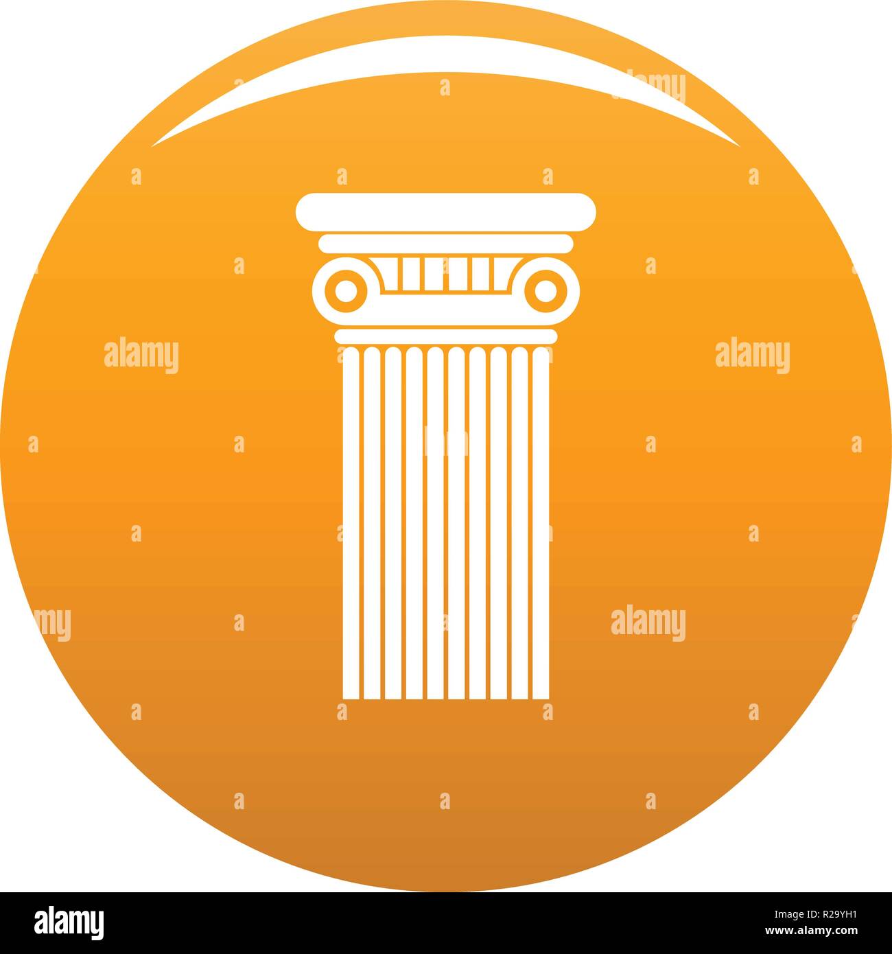 Architectural column icon. Simple illustration of architectural ...