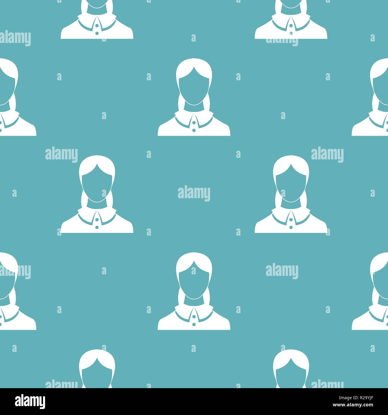 New female avatar pattern vector seamless repeating for any web design Stock Vector Image & Art ...