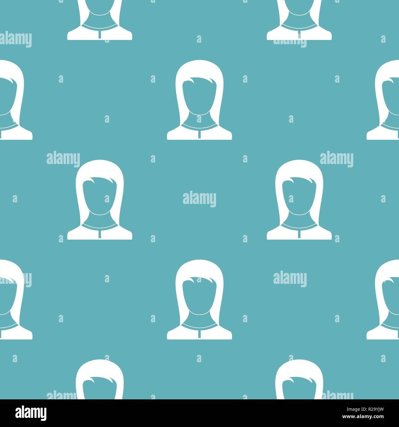 Best female avatar pattern vector seamless repeating for any web design ...