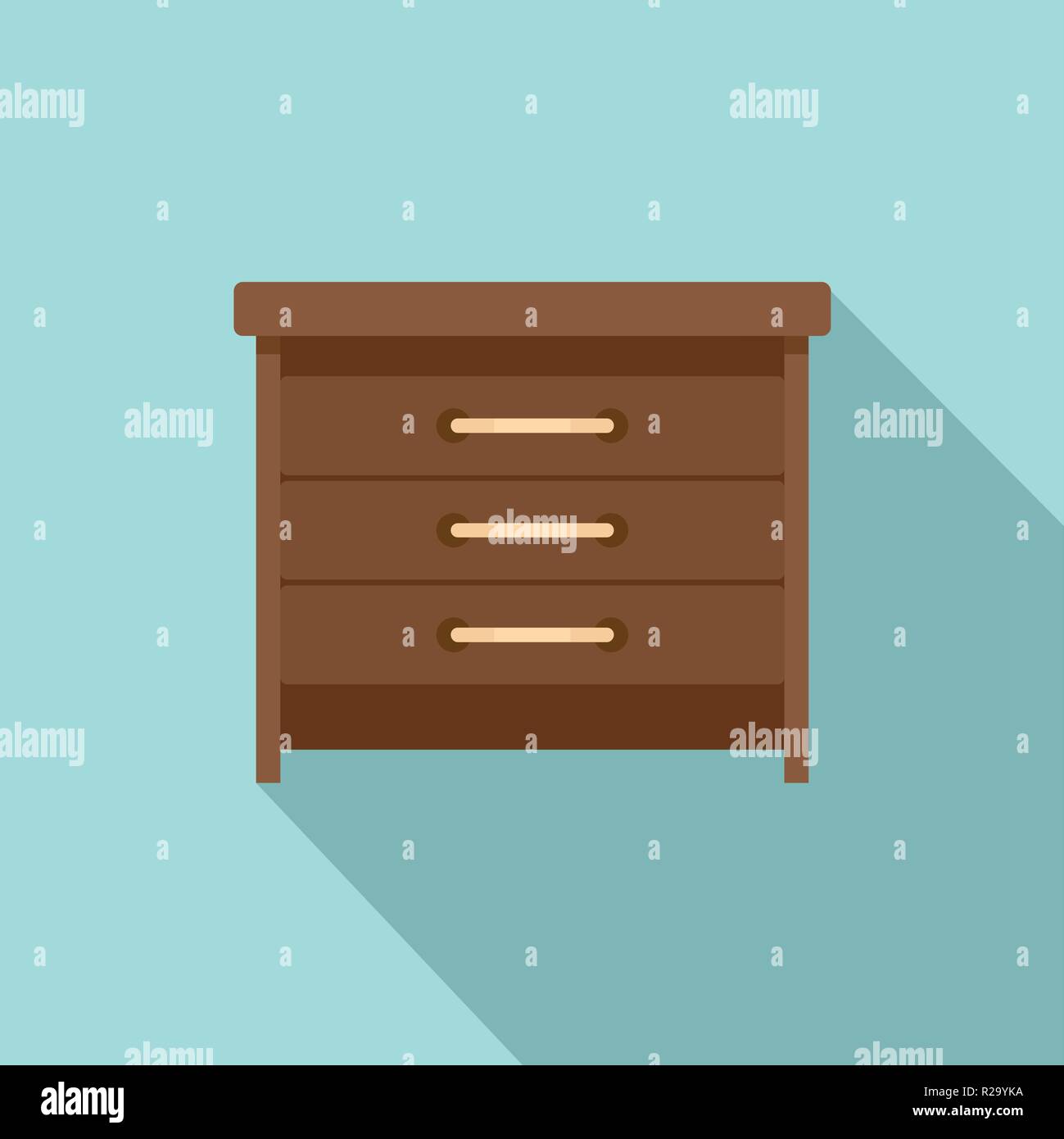 Drawers icon. Flat illustration of drawers vector icon for web design ...