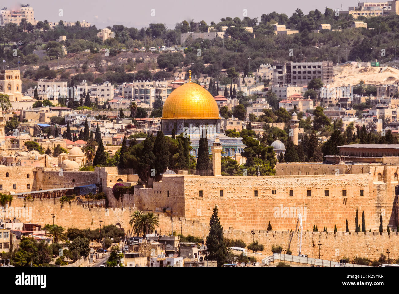 Israel east Jerusalem city golden dome holy building Islam landmark ...