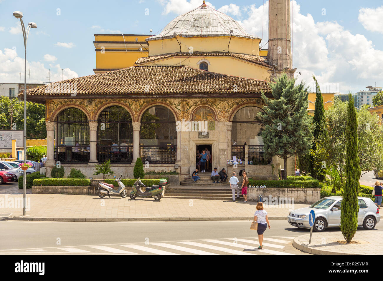 Tirana, Albania- 01 July 2014: Hadji Et'hem Bey Mosque, 18th-century ...