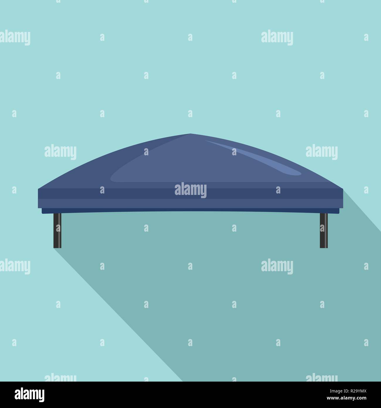 Outdoor blue tent icon. Flat illustration of outdoor blue tent vector ...