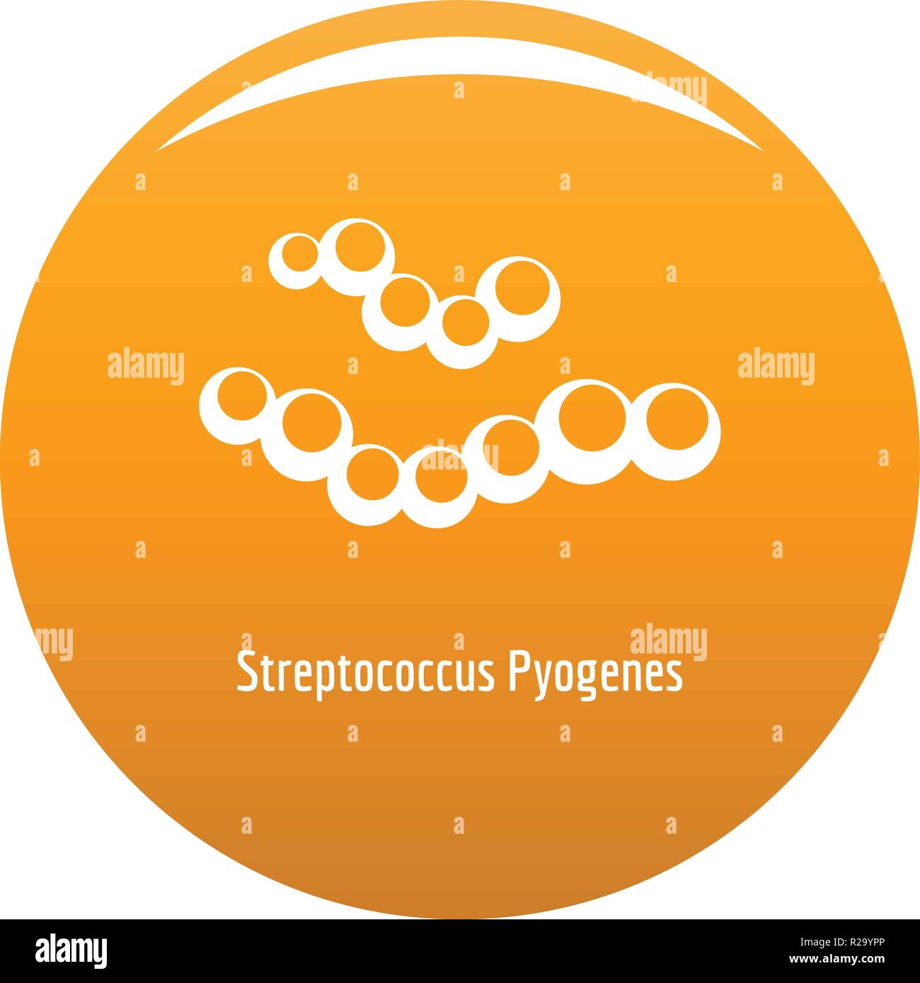 Streptococcus pyogenes icon. Simple illustration of streptococcus ...