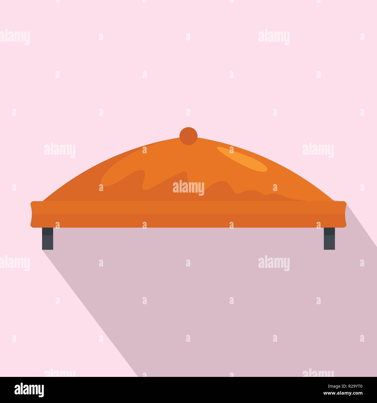 Round outdoor tent icon. Flat illustration of round outdoor tent vector ...