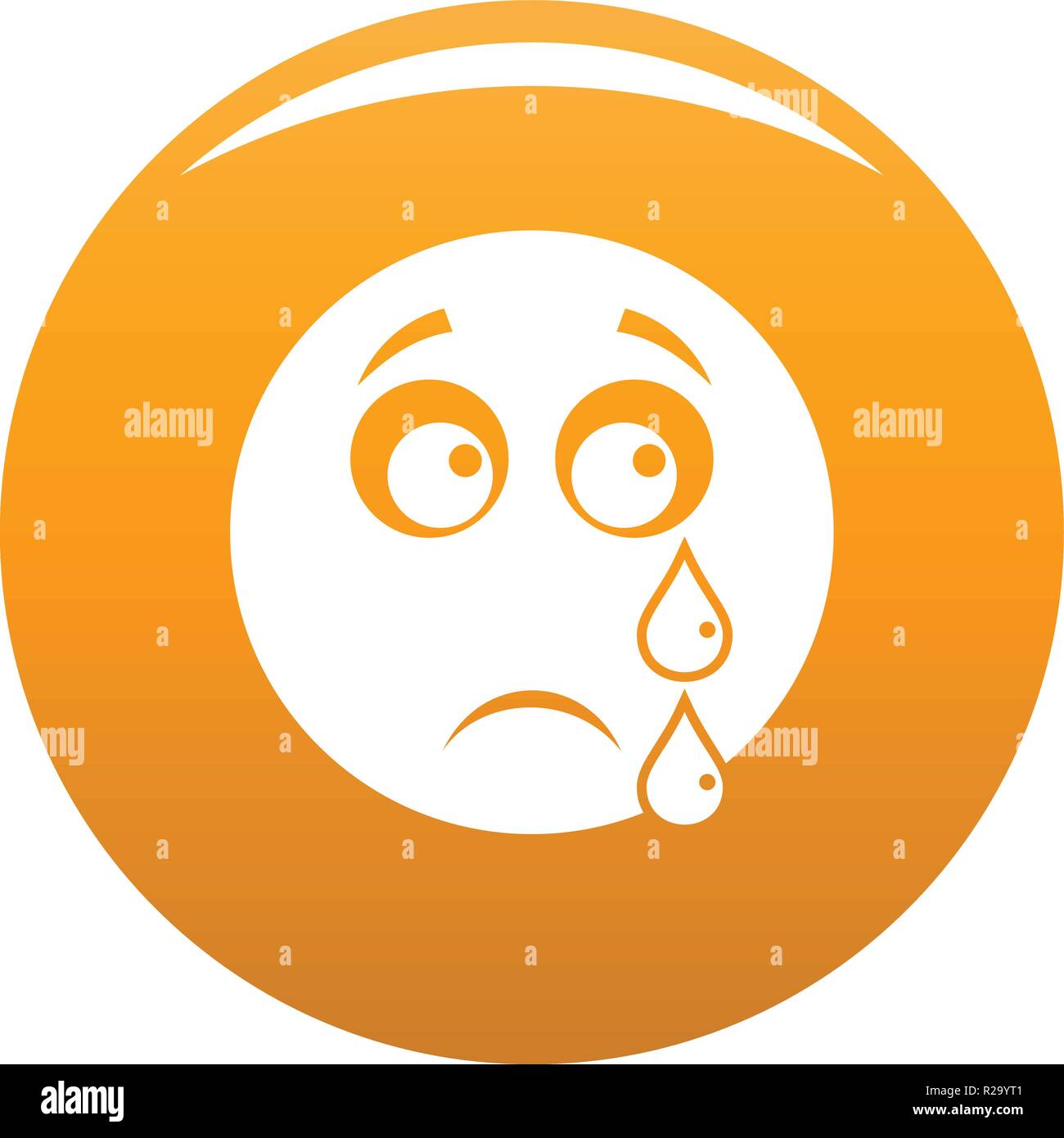 Cry smile icon. Vector simple illustration of cry smile icon isolated ...