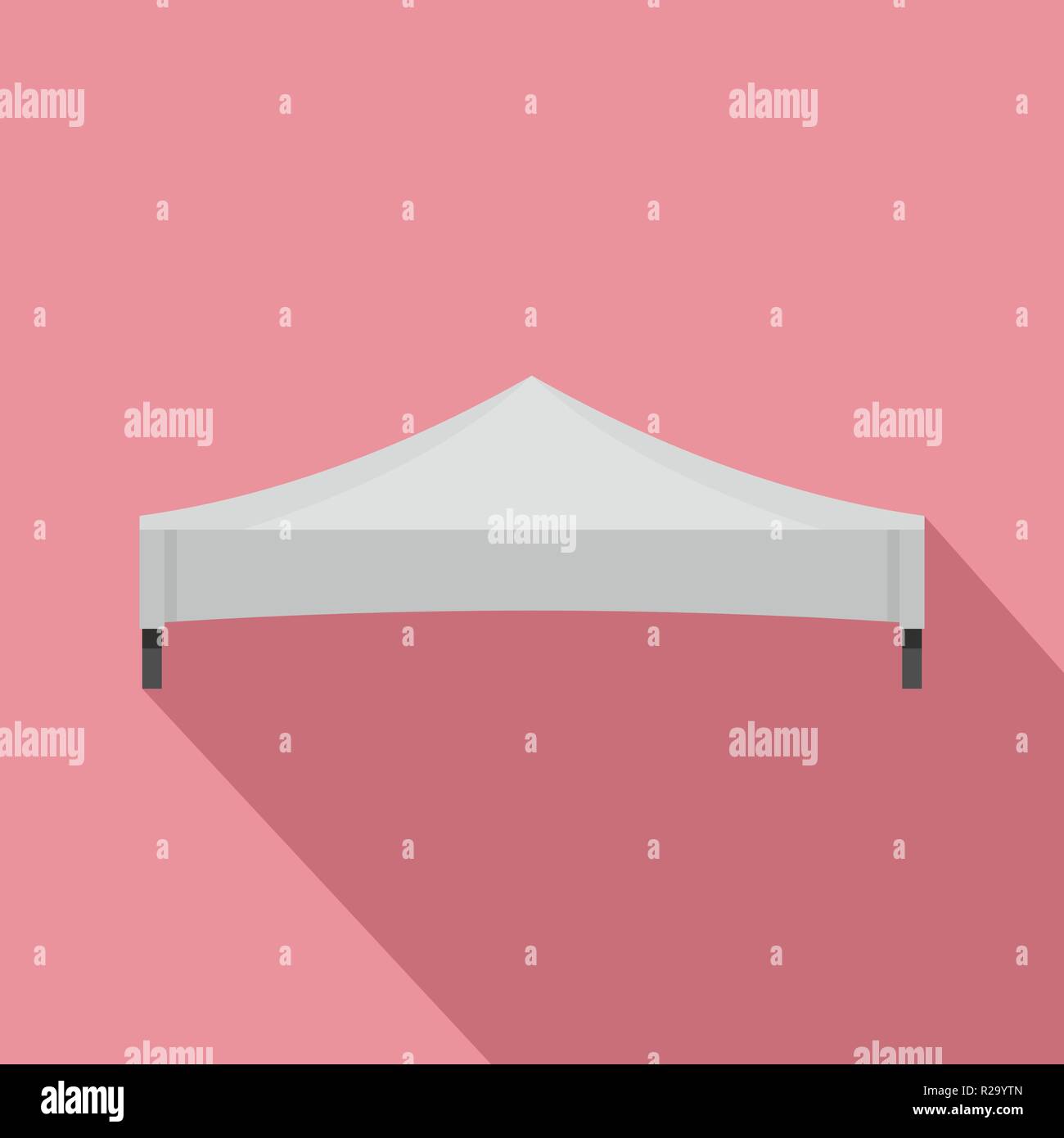 White tent icon. Flat illustration of white tent vector icon for web ...