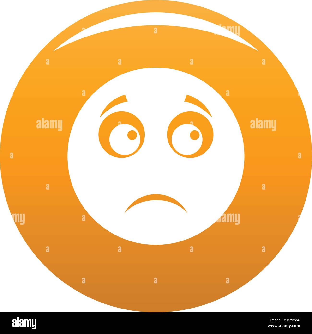 Sad smile icon. Vector simple illustration of sad smile icon isolated ...