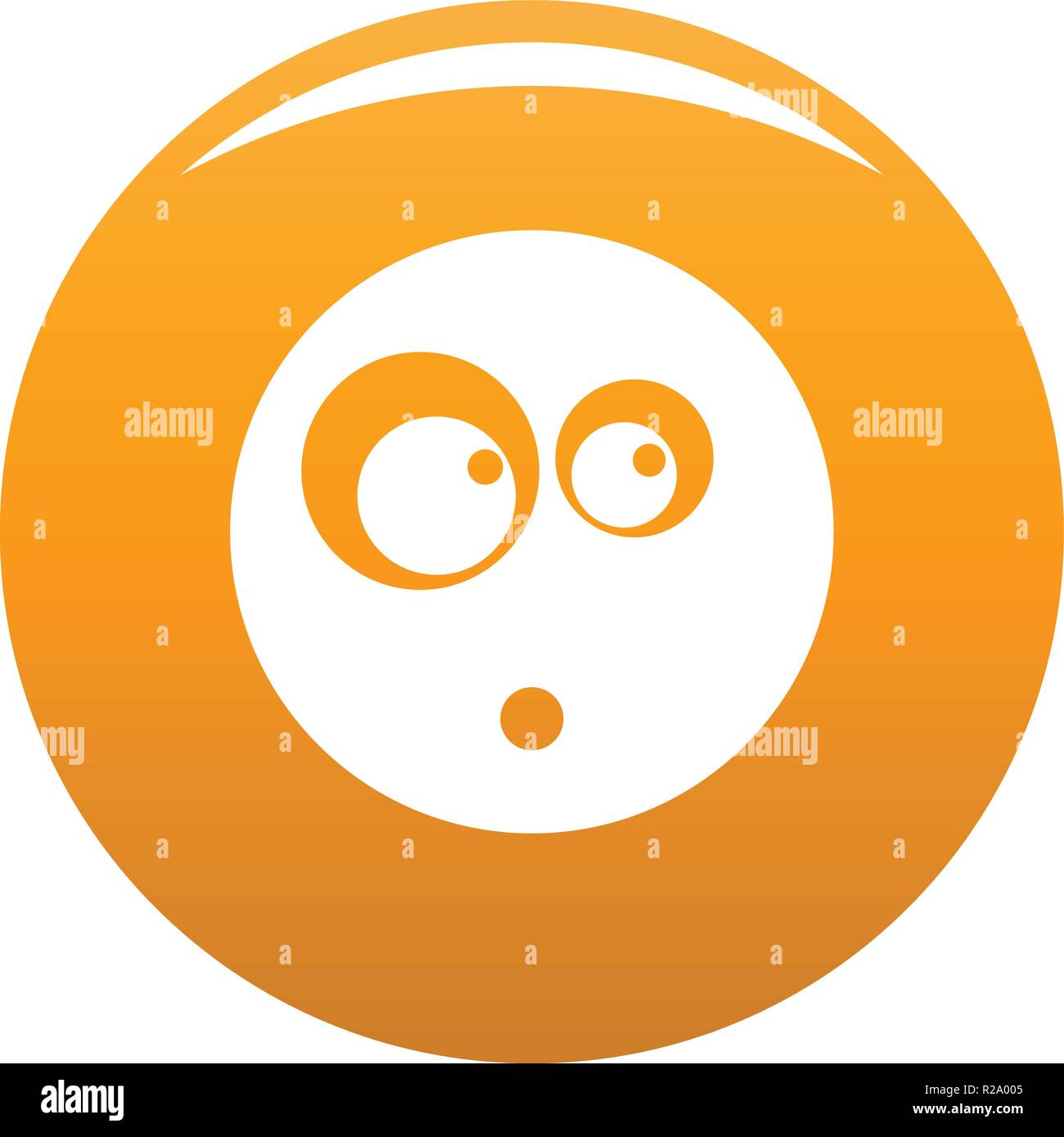 Surprised smile icon. Vector simple illustration of surprised smile ...