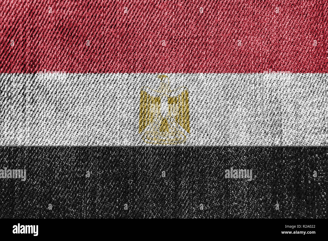 Egypt Textile Industry Or Politics Concept: Egyptian Flag Denim Jeans ...