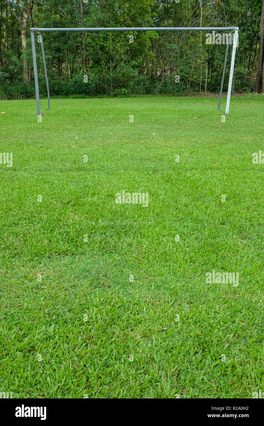 Empty soccer goal Stock Photo - Alamy
