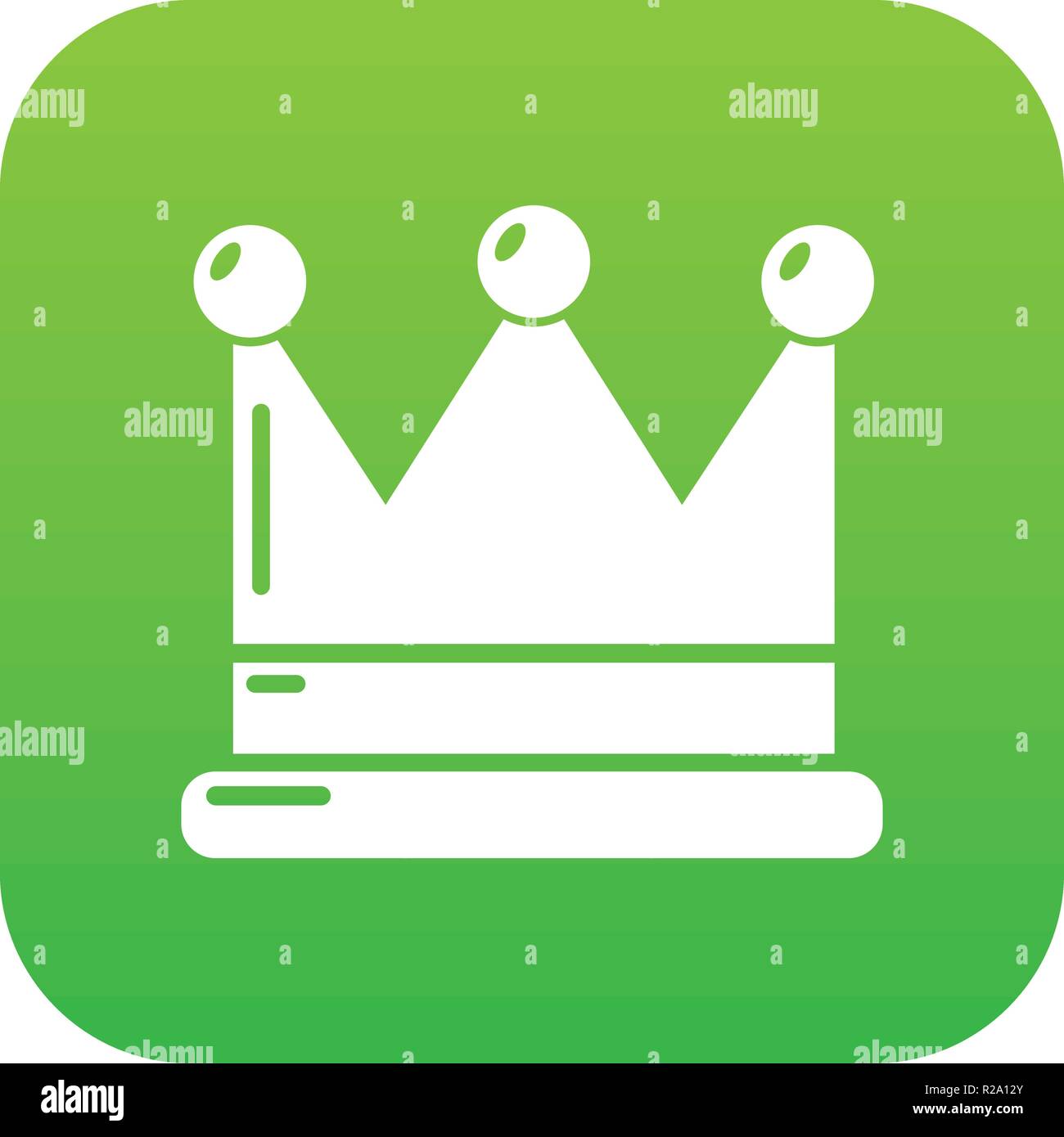 Crown icon green vector Stock Vector Image & Art - Alamy