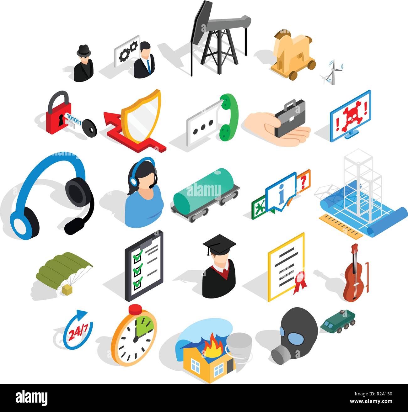 Range icons set, isometric style Stock Vector Image & Art - Alamy