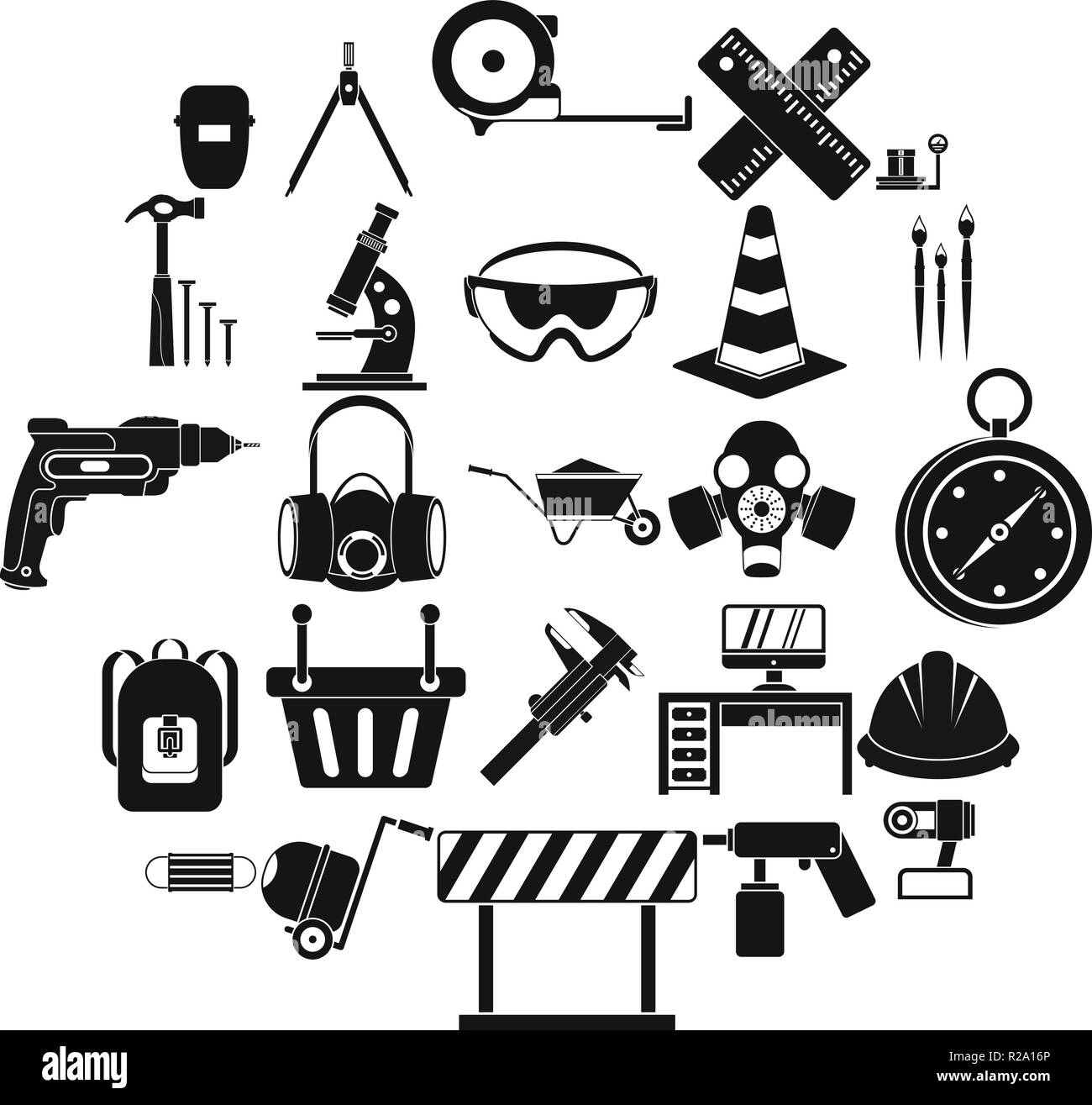 Rigging icons set, simple style Stock Vector Image & Art - Alamy