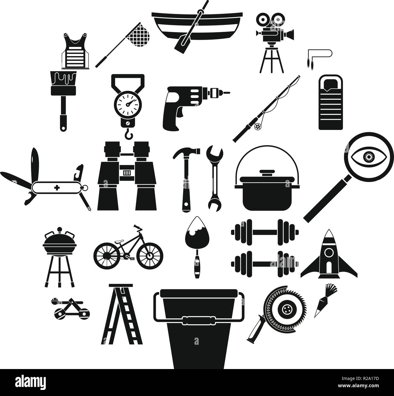 Rig icons set, simple style Stock Vector Image & Art - Alamy