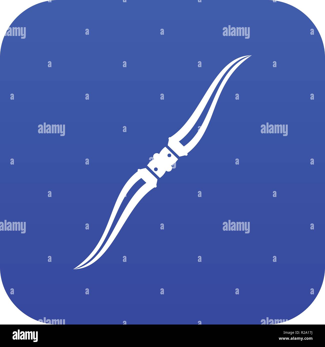 Throwing ninja knife icon digital blue Stock Vector Image & Art - Alamy