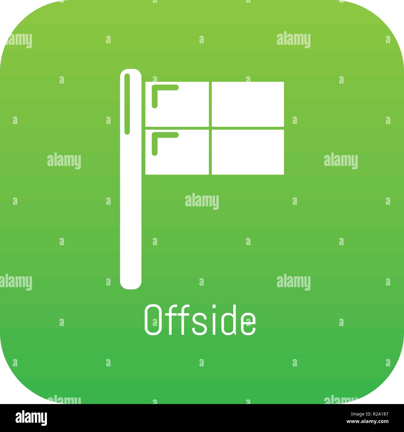 Offside icon green vector Stock Vector Image & Art - Alamy