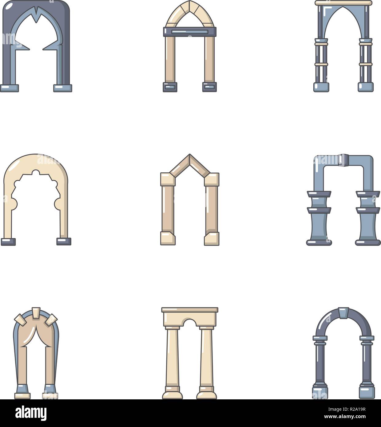 Vaulting icons set, flat style Stock Vector Image & Art - Alamy