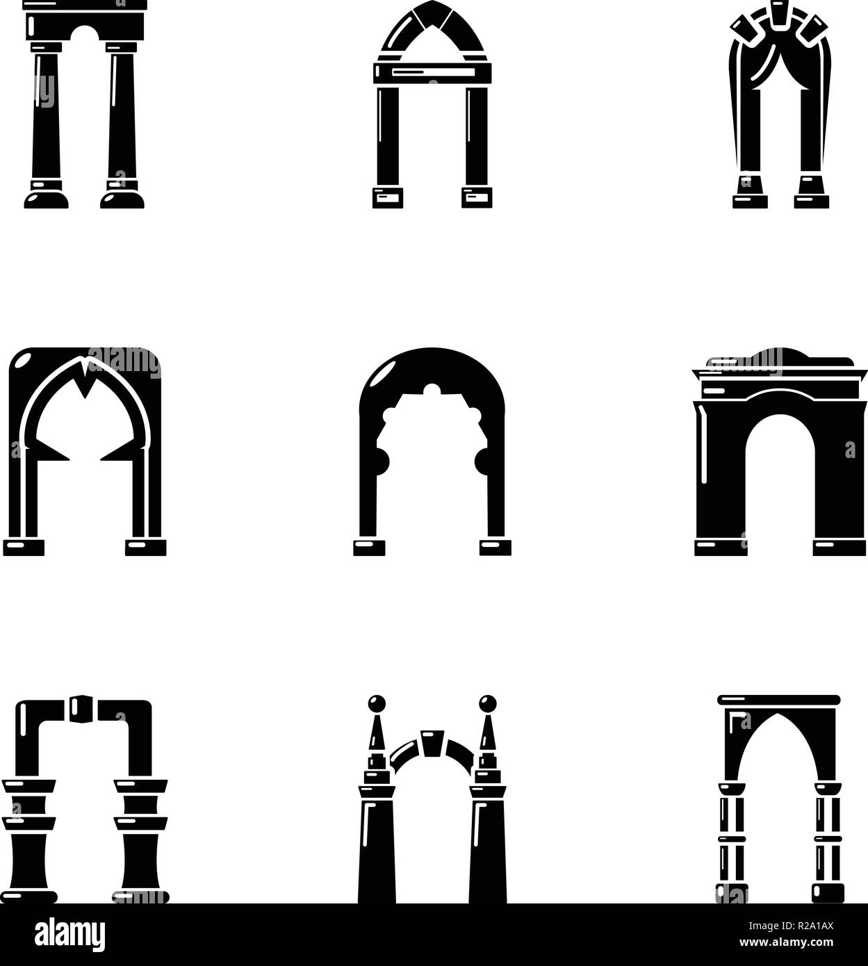 Dome icons set, simple style Stock Vector Image & Art - Alamy