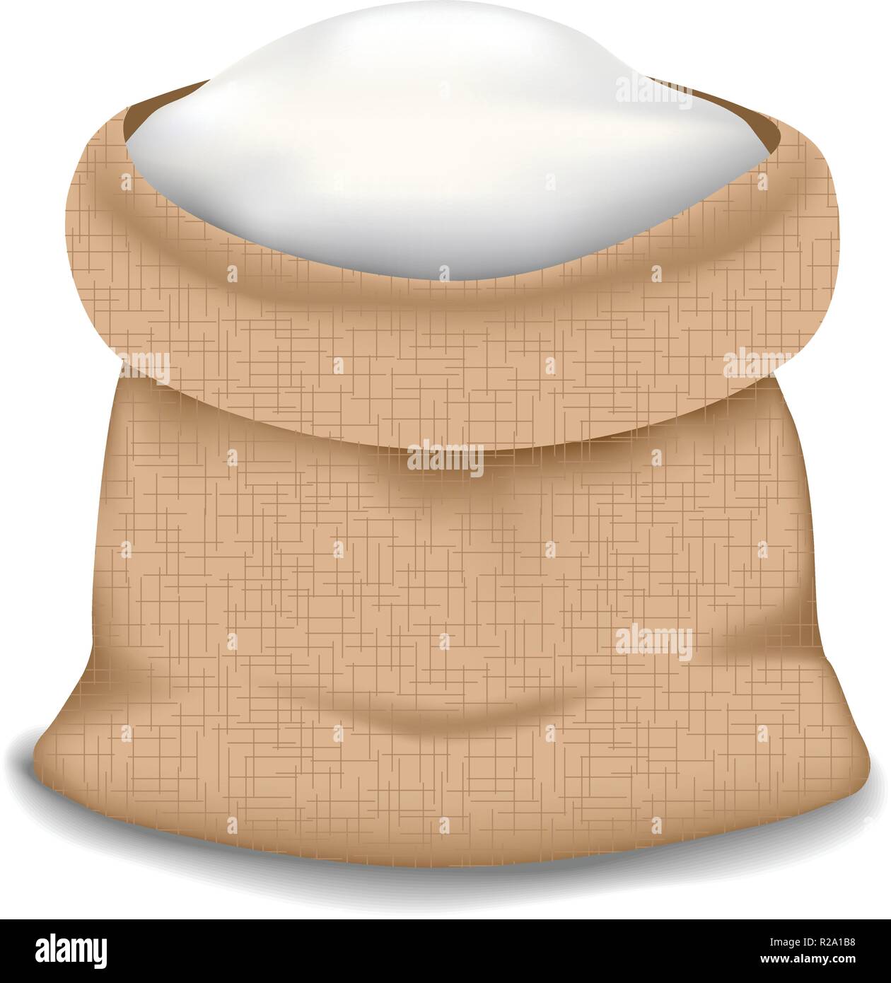 Flour bag icon. Realistic illustration of flour bag vector icon for web ...