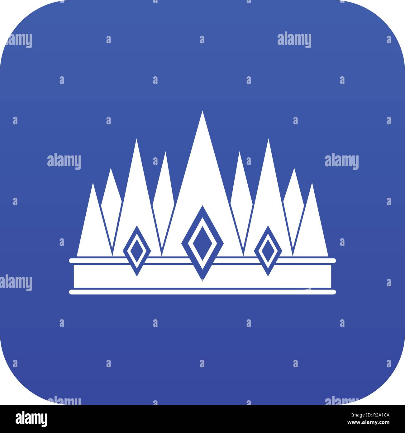 Crown icon digital blue Stock Vector Image & Art - Alamy