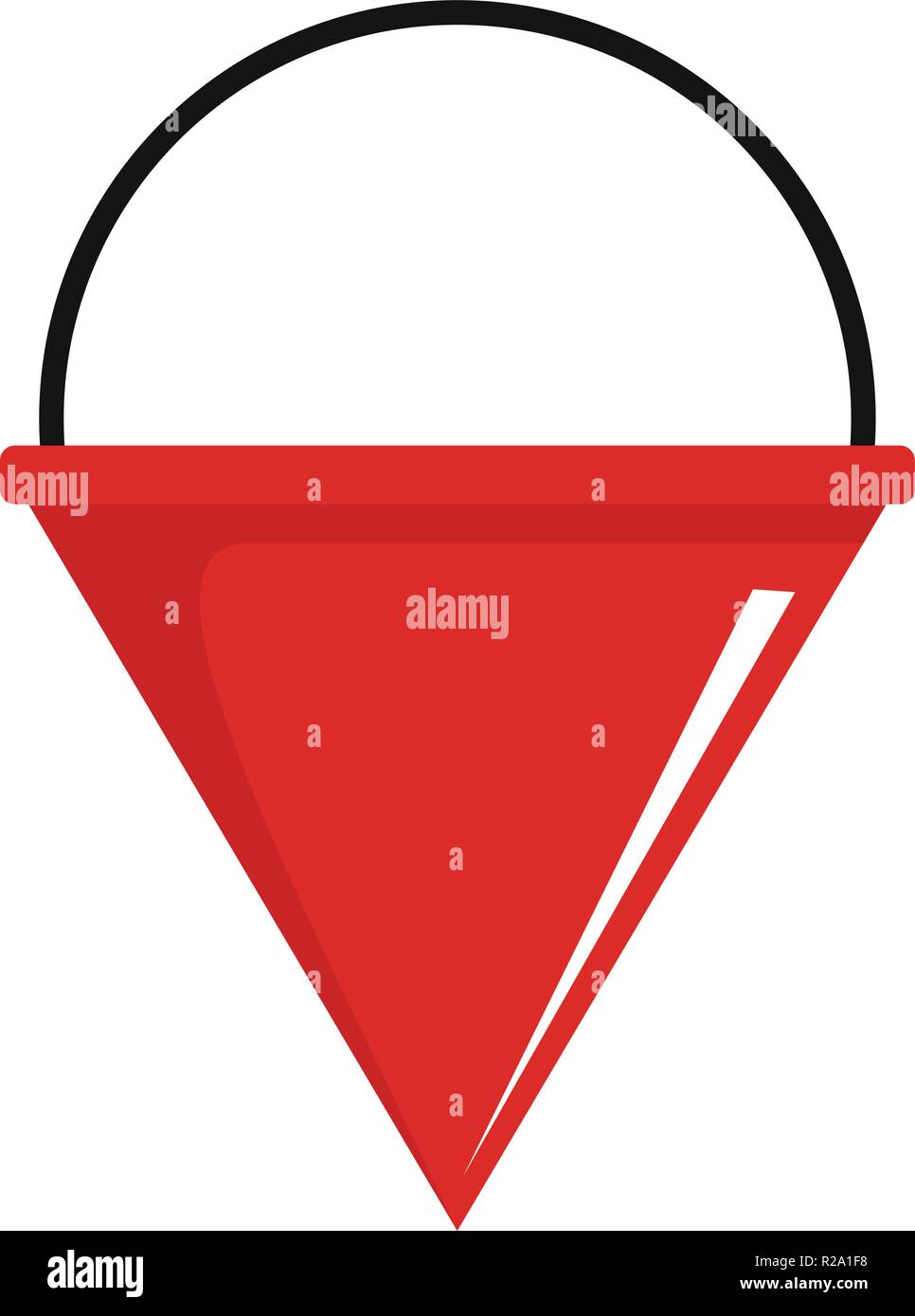 Fire bucket icon. Flat illustration of fire bucket vector icon for web ...