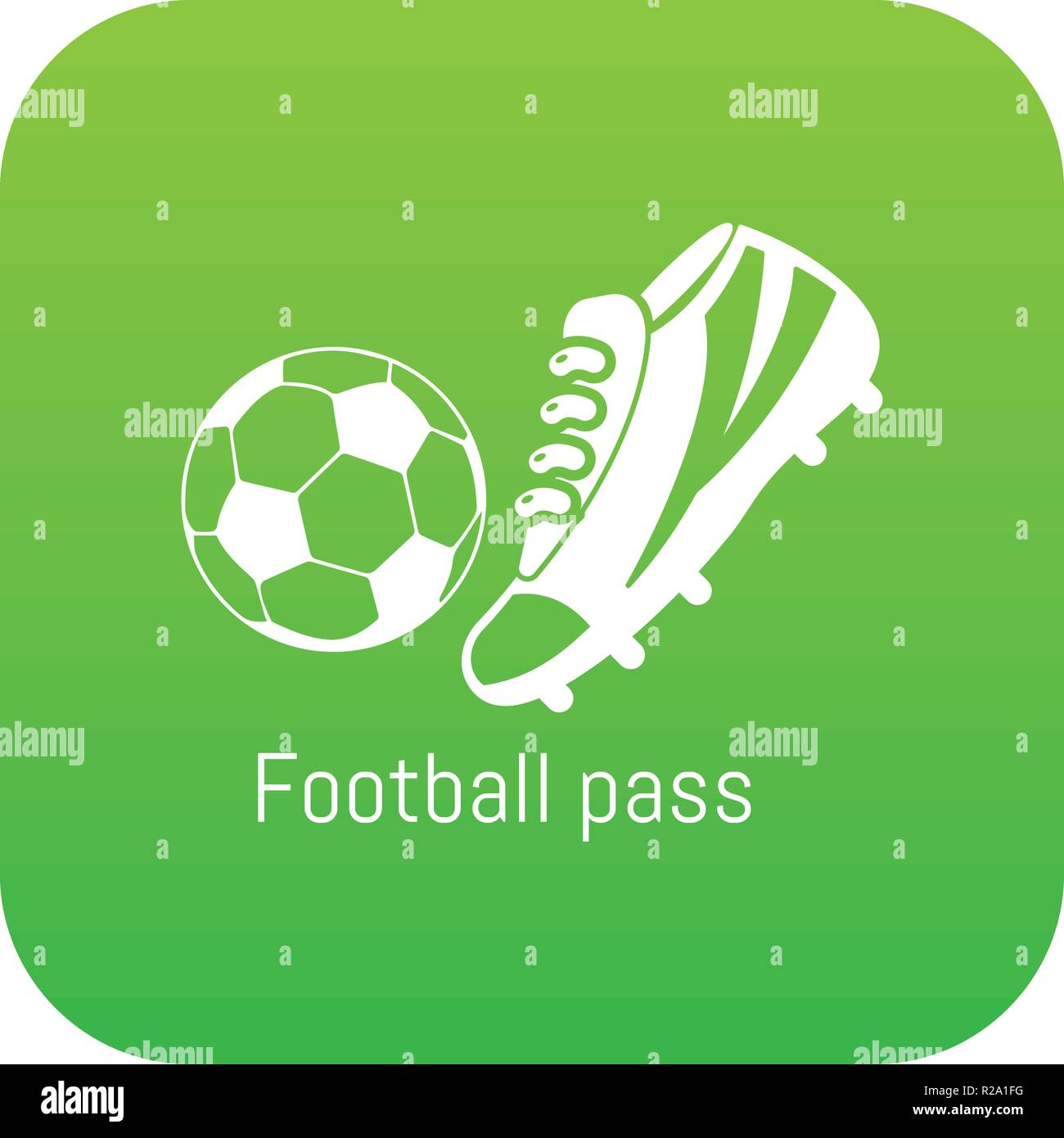 Football pass icon green vector Stock Vector Image & Art - Alamy