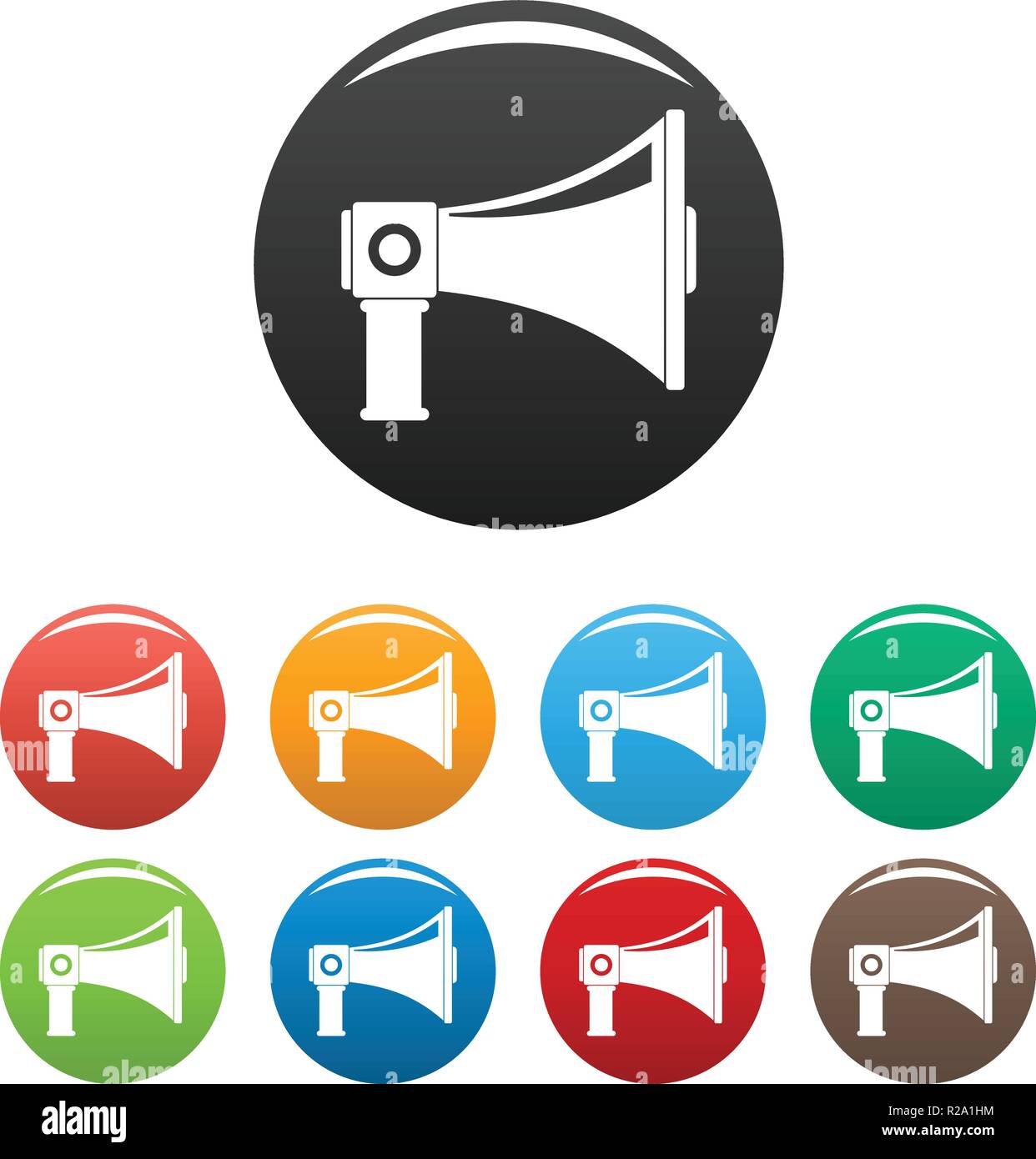 Single megaphone icon. Simple illustration of single megaphone vector ...