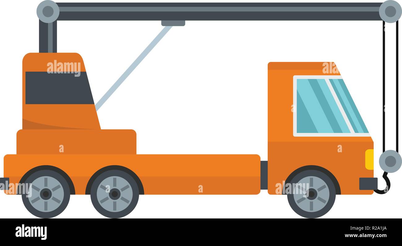 Car crane icon. Flat illustration of car crane vector icon for web ...