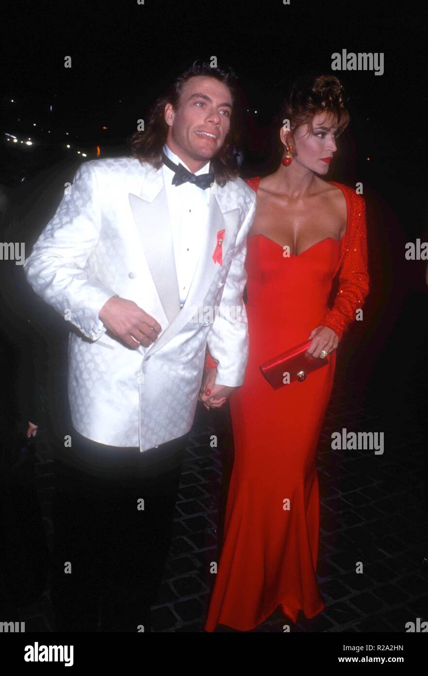 BEVERLY HILLS, CA - JANUARY 23: Actor Jean-Claude Van Damme and model ...