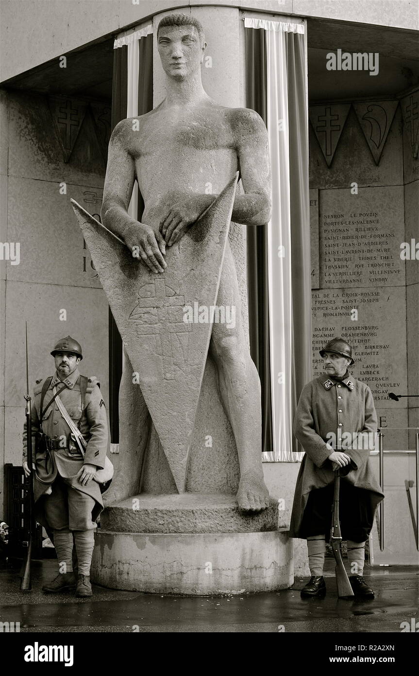 1918 Armistice commemoration ceremonies, Lyon, France Stock Photo - Alamy