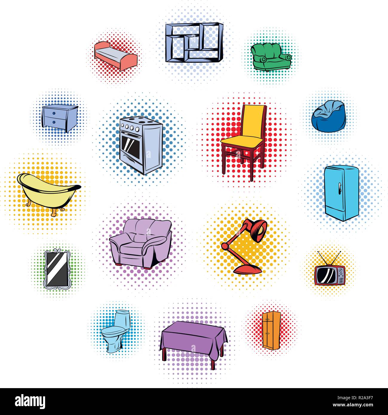 Round the sofa Stock Vector Images - Alamy