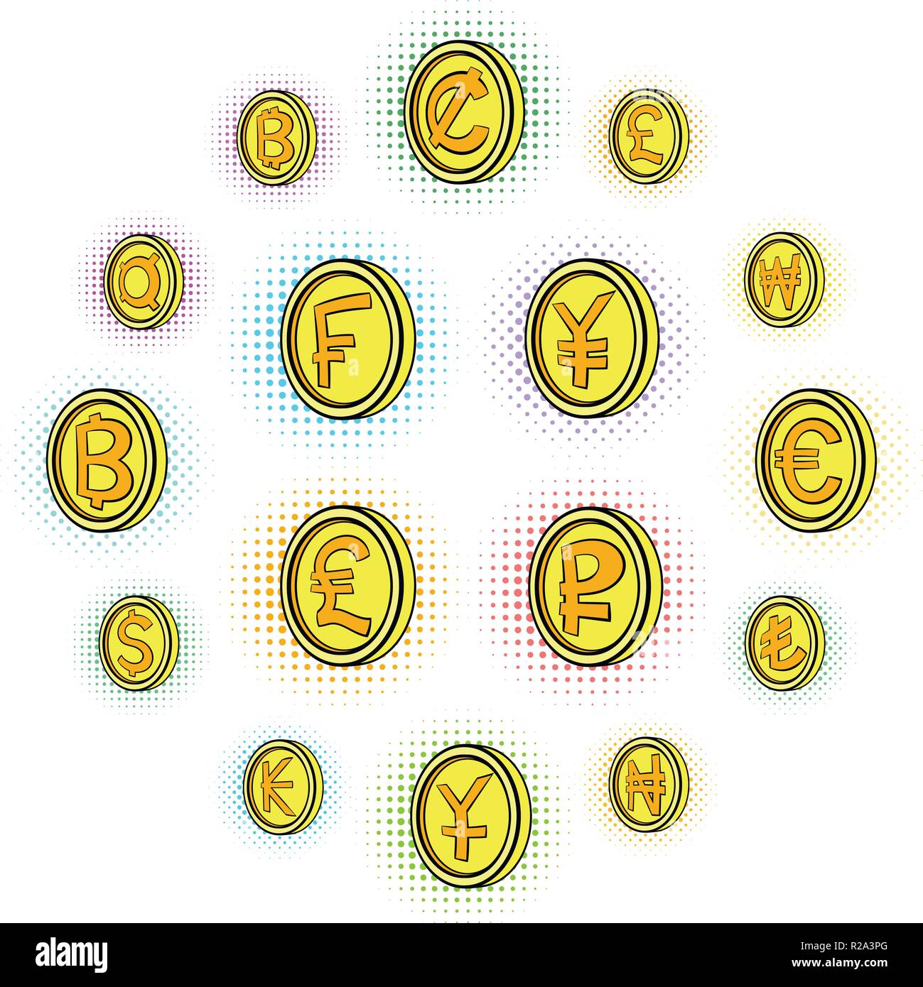 Currency icon set hi-res stock photography and images - Alamy
