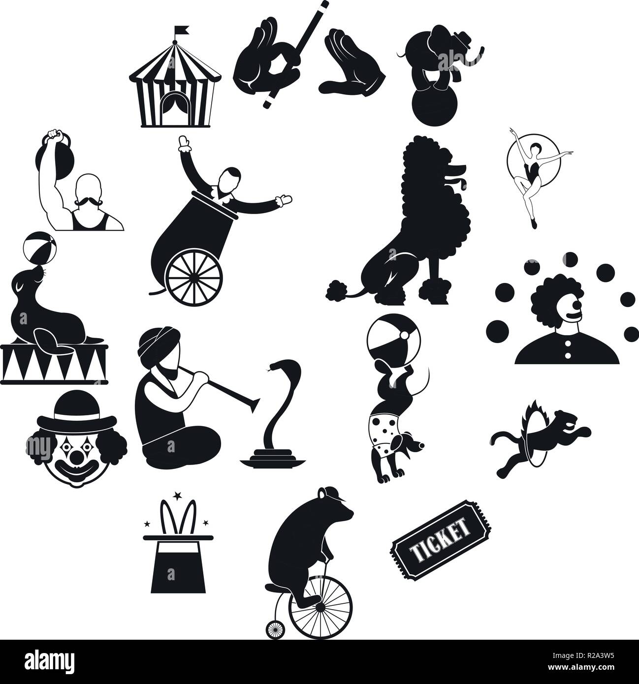 Simple circus tent silhouettes hi-res stock photography and images - Alamy