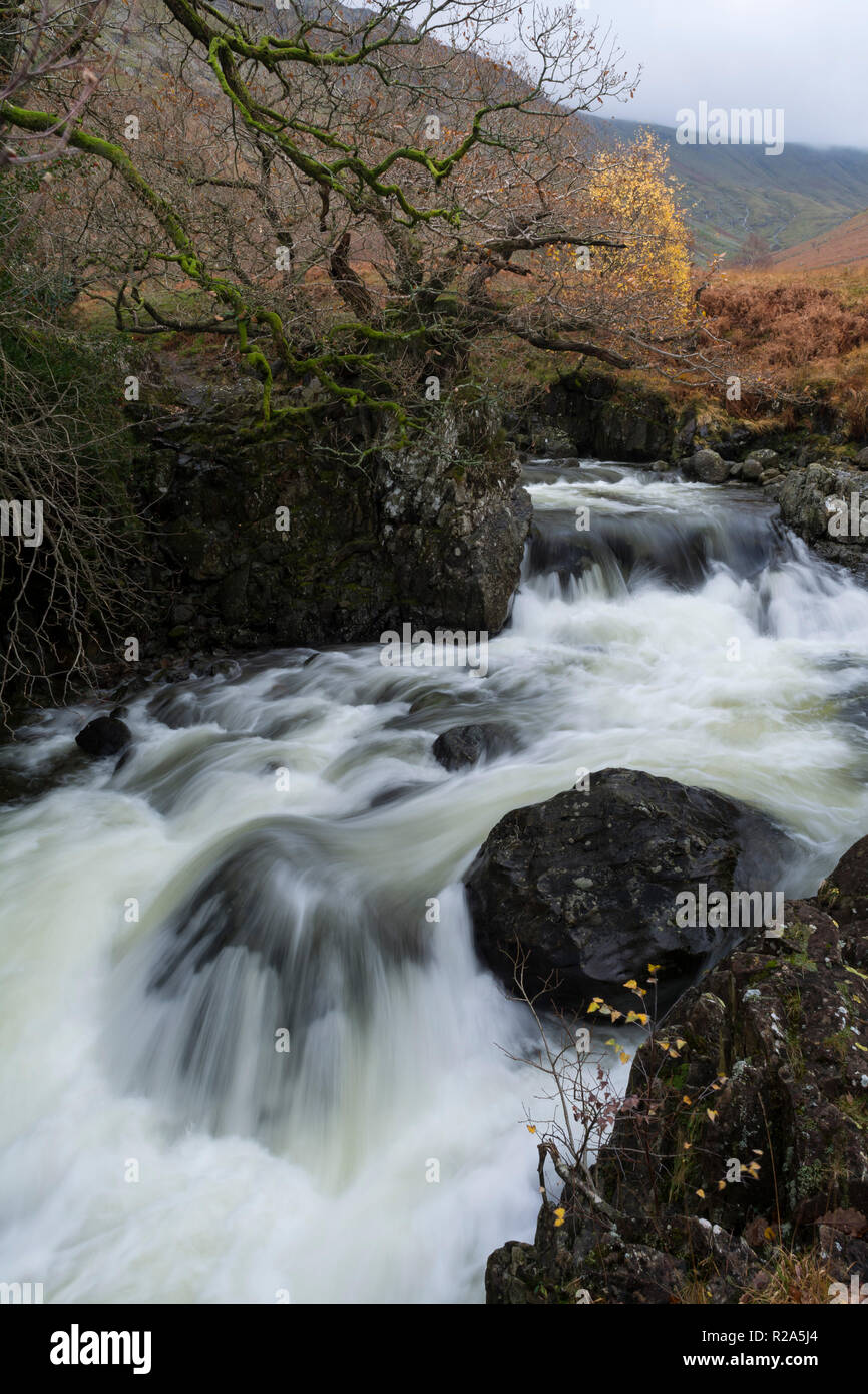 Galleny Force Waterfall - Stonethwaite - Lake District, UK Stock Photo ...