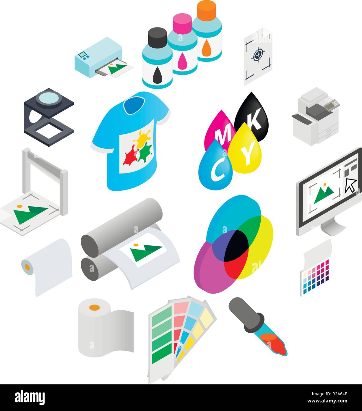 3d printing isometric icons collection hi-res stock photography and ...