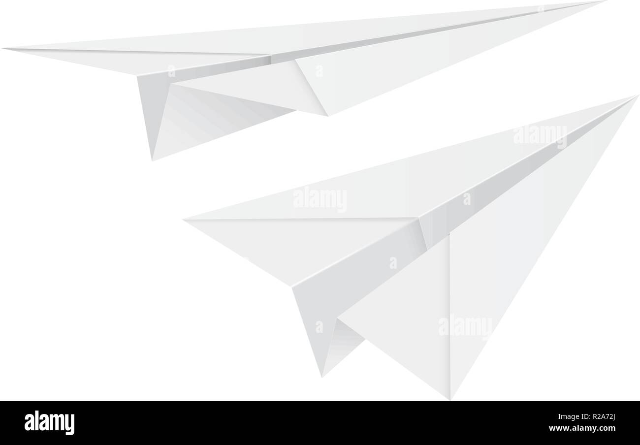 White paper airplanes Cut Out Stock Images & Pictures - Alamy